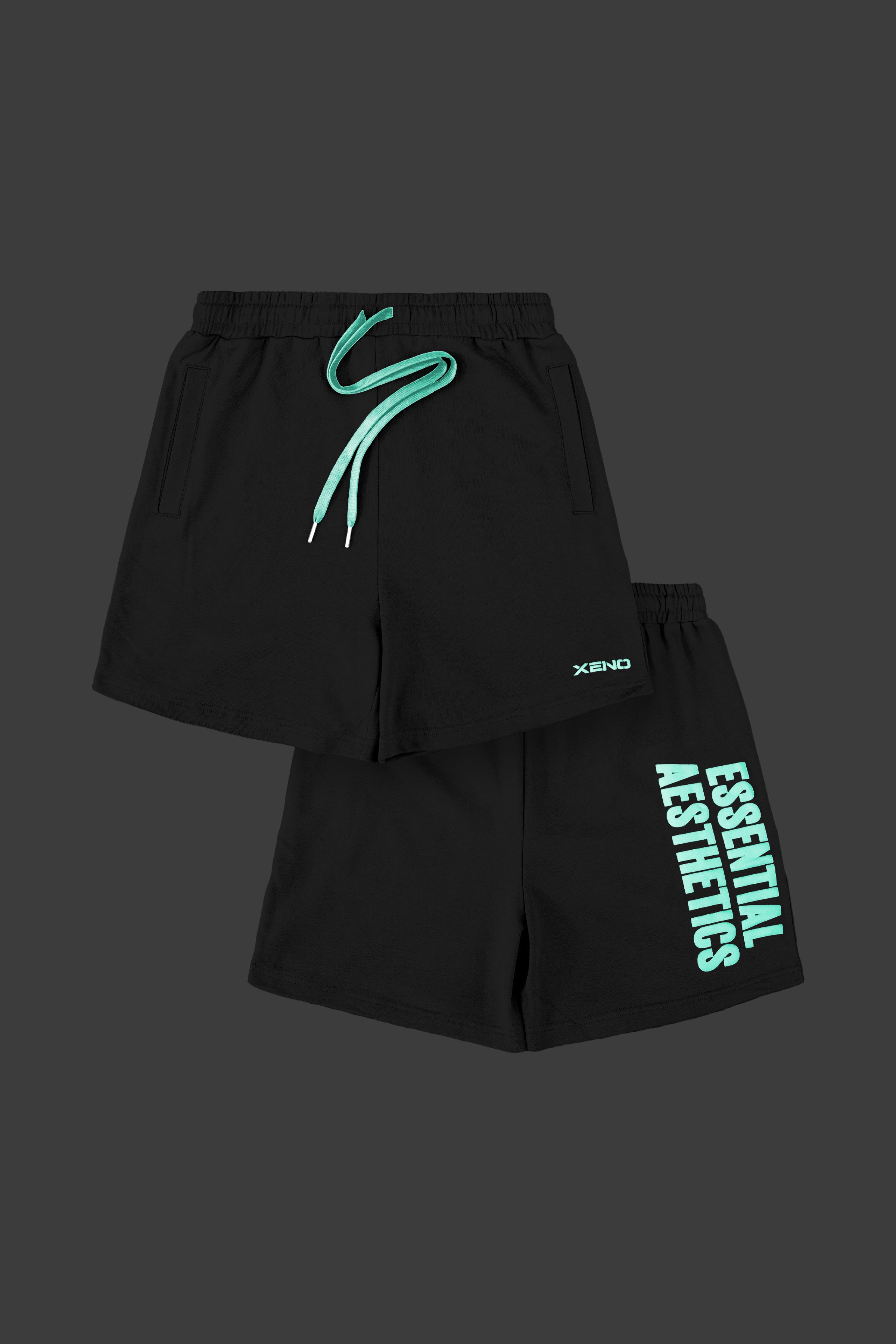 XENO PUFF PRINT SHORTS BLACK